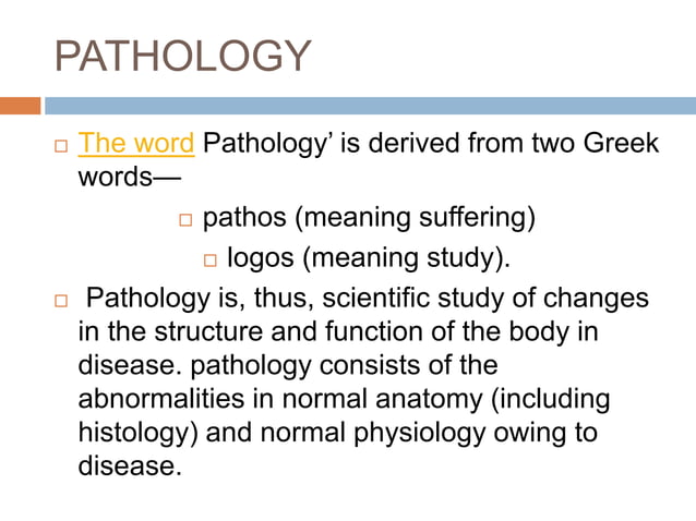 UNIT 1st INTRODUCTION OF PATHOLOGY FOR NURSES | PPTX | Biological ...