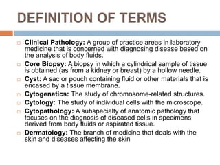 UNIT 1st INTRODUCTION OF PATHOLOGY FOR NURSES | PPTX