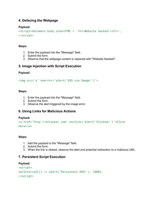 Unit 1 Stored Cross-Site Scripting (XSS) | PDF