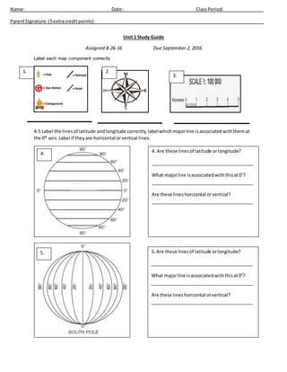 Unit 1 study guide | DOCX