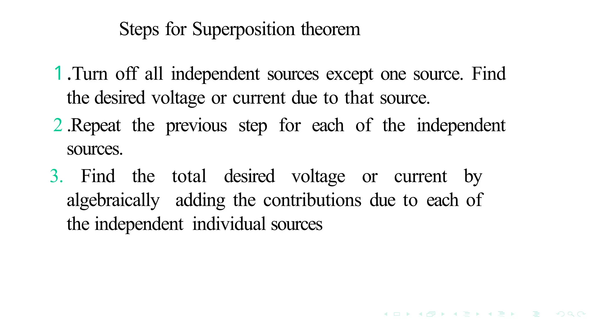 Unit 1 Superposition Theorem Electrical Ppt