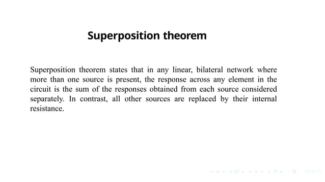 Unit 1 Superposition Theorem Electrical Ppt