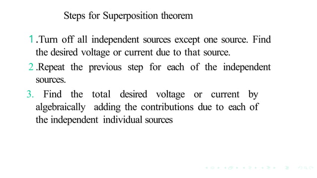 Unit 1 Superposition Theorem Electrical Ppt