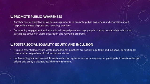 introduction to solid waste management notes | PPTX | Environmental ...