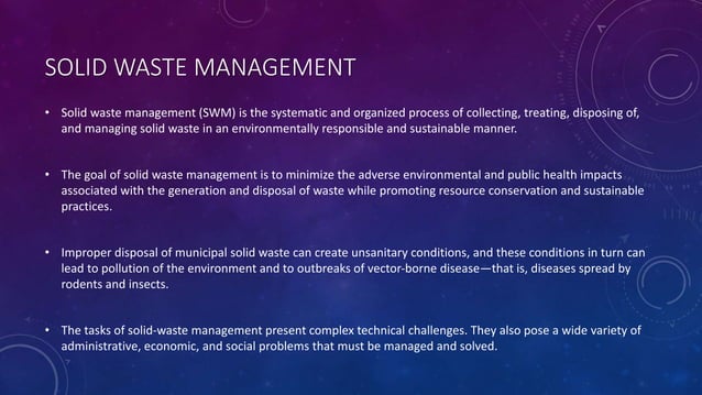 introduction to solid waste management notes | PPTX | Environmental ...