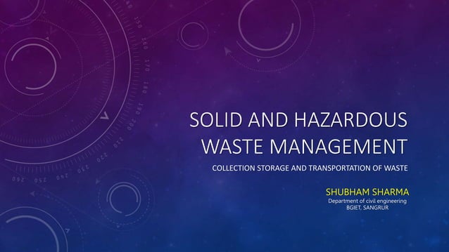 collection storage and transportation of solid waste | PPTX