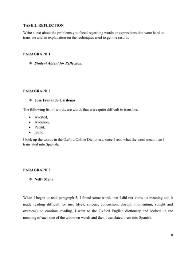 TRANSLATION TECHNIQUES Unit 1 Task 1,2,3,4 | PDF