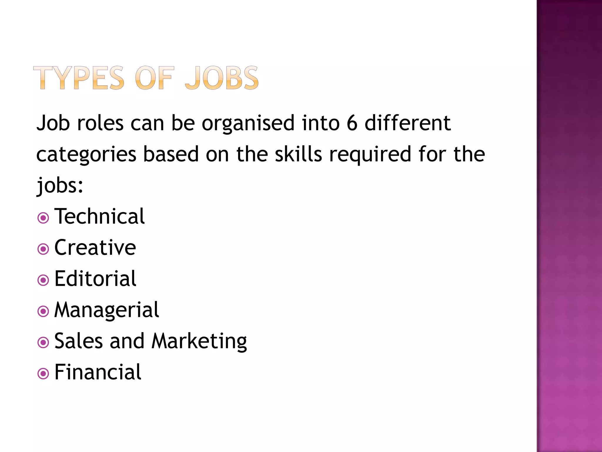 Types of jobs & contracts | PPT