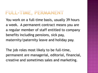 Types of jobs & contracts | PPTX | Freelance Writing | Content Production