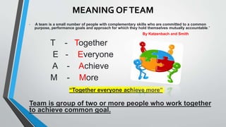 TEAM BUILDING AND RELATIONSHIP UNIT 1 | PPTX