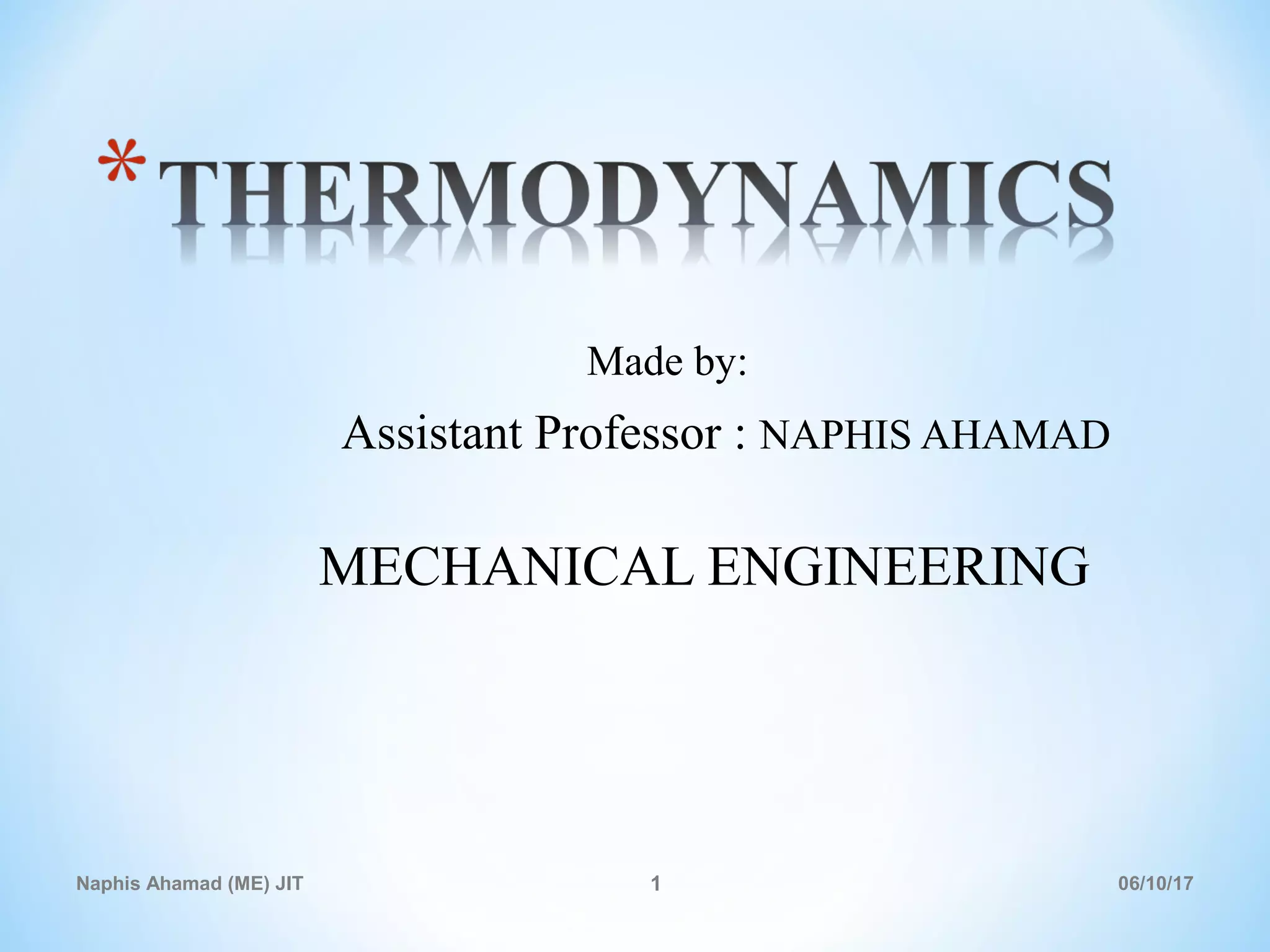 BASIC THERMODYNAMICS | PPT