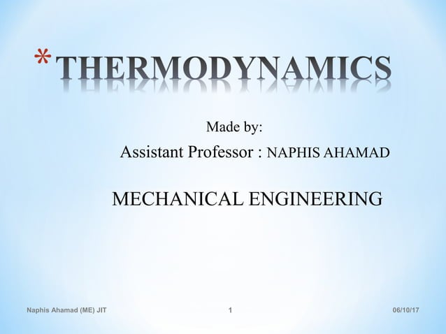 BASIC THERMODYNAMICS | PPT | Chemistry | Science