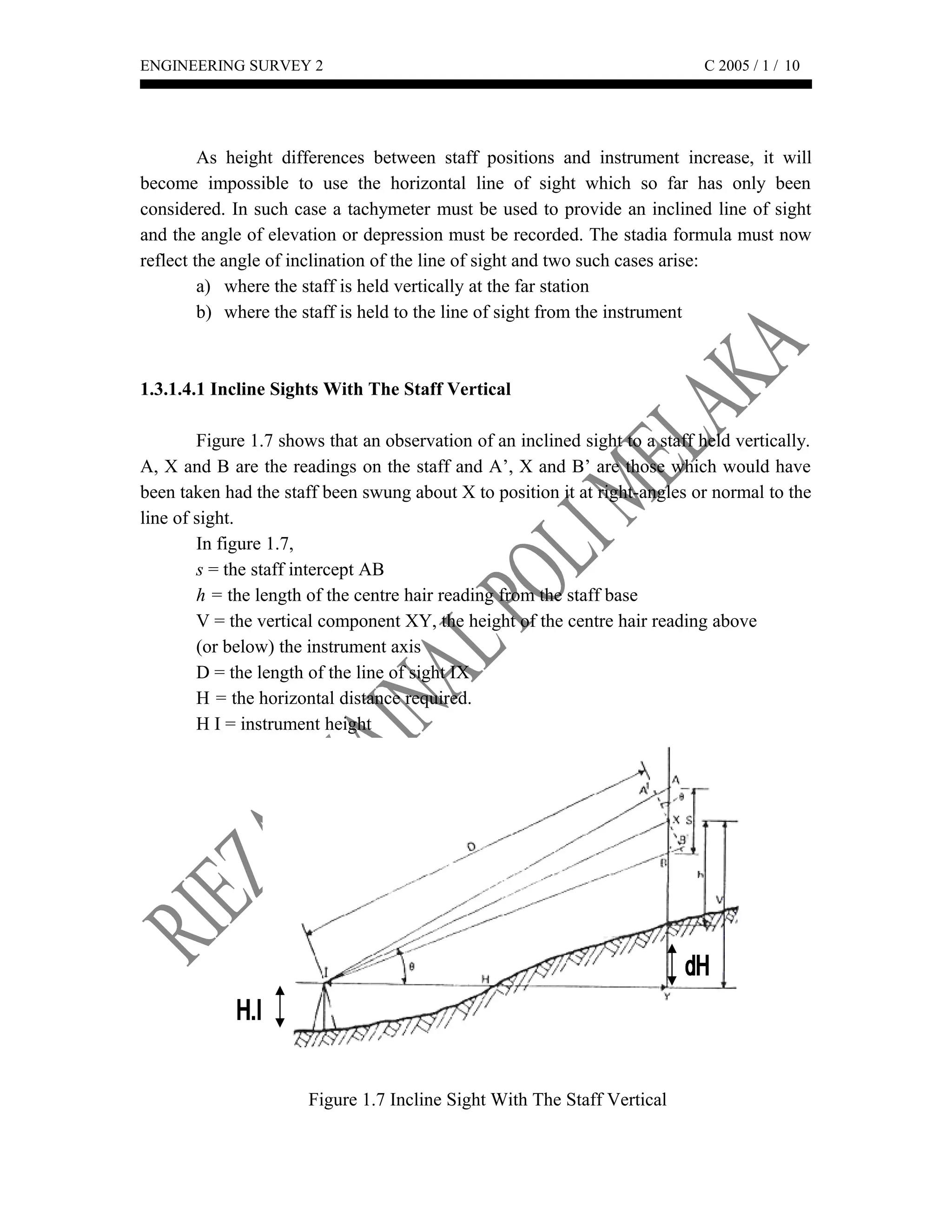 Tachymetry survey POLITEKNIK MELAKA | DOC