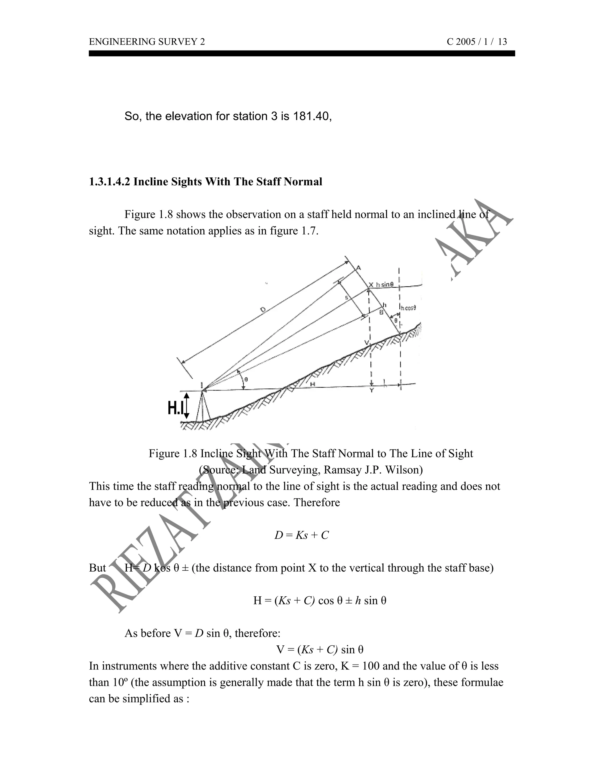 Tachymetry survey POLITEKNIK MELAKA | DOC