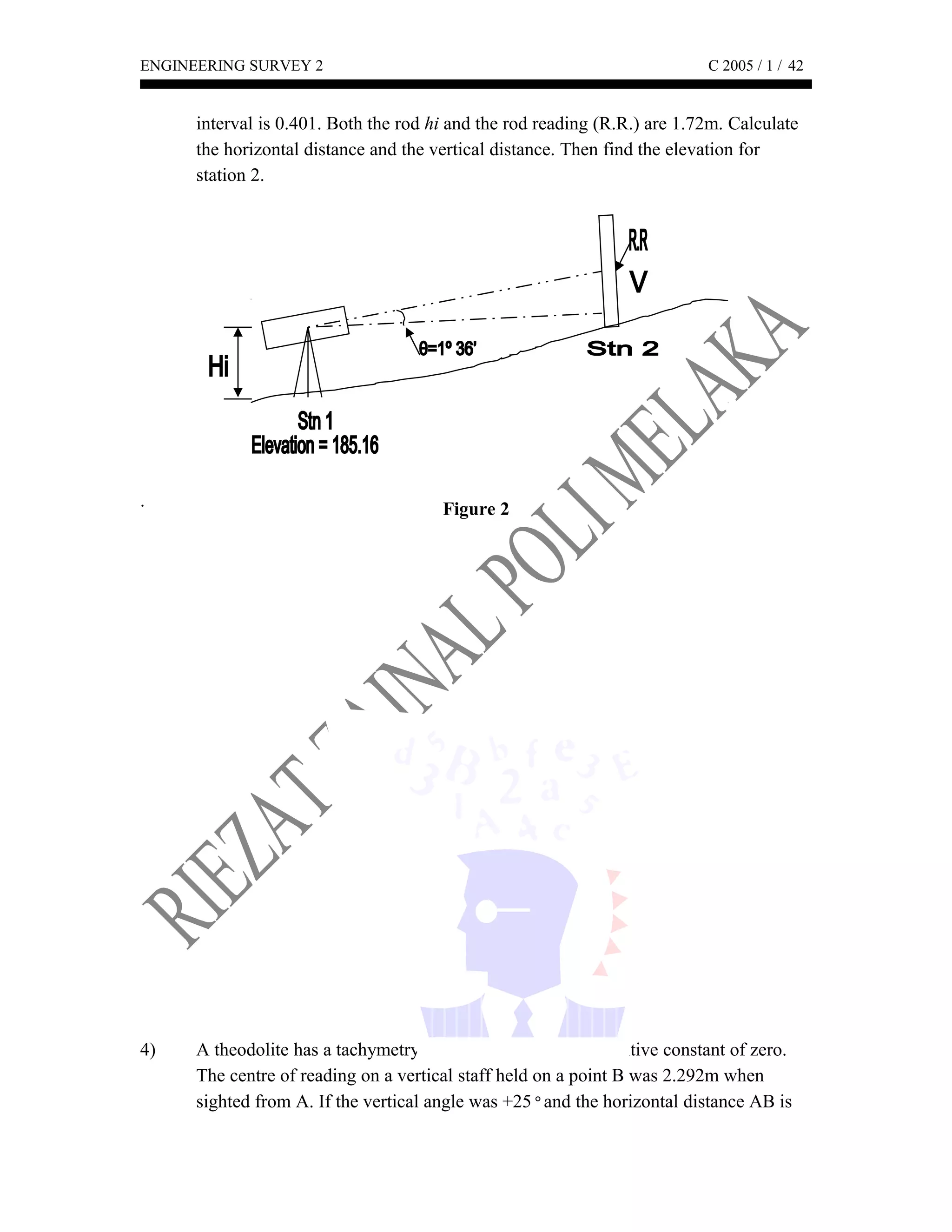 Tachymetry survey POLITEKNIK MELAKA | DOC