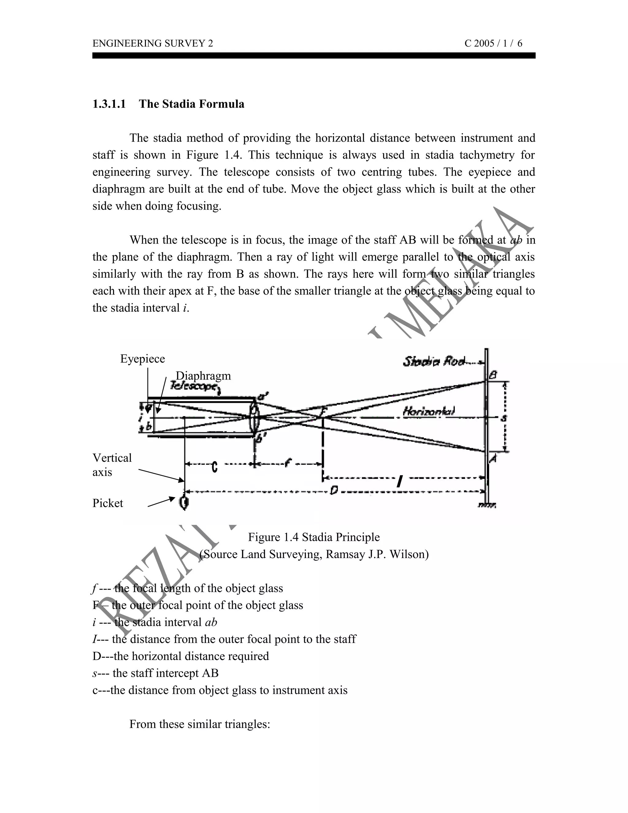 Tachymetry survey POLITEKNIK MELAKA | DOC