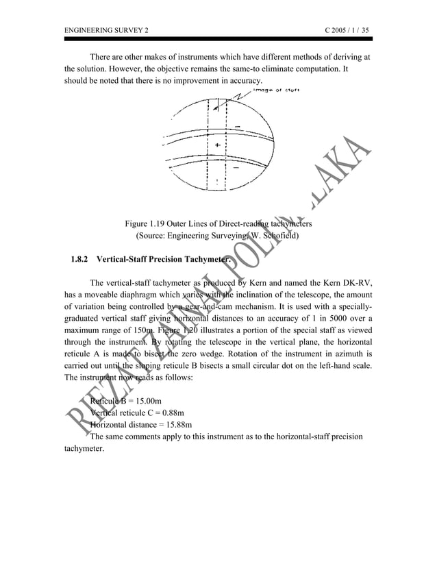 Tachymetry survey POLITEKNIK MELAKA | PDF