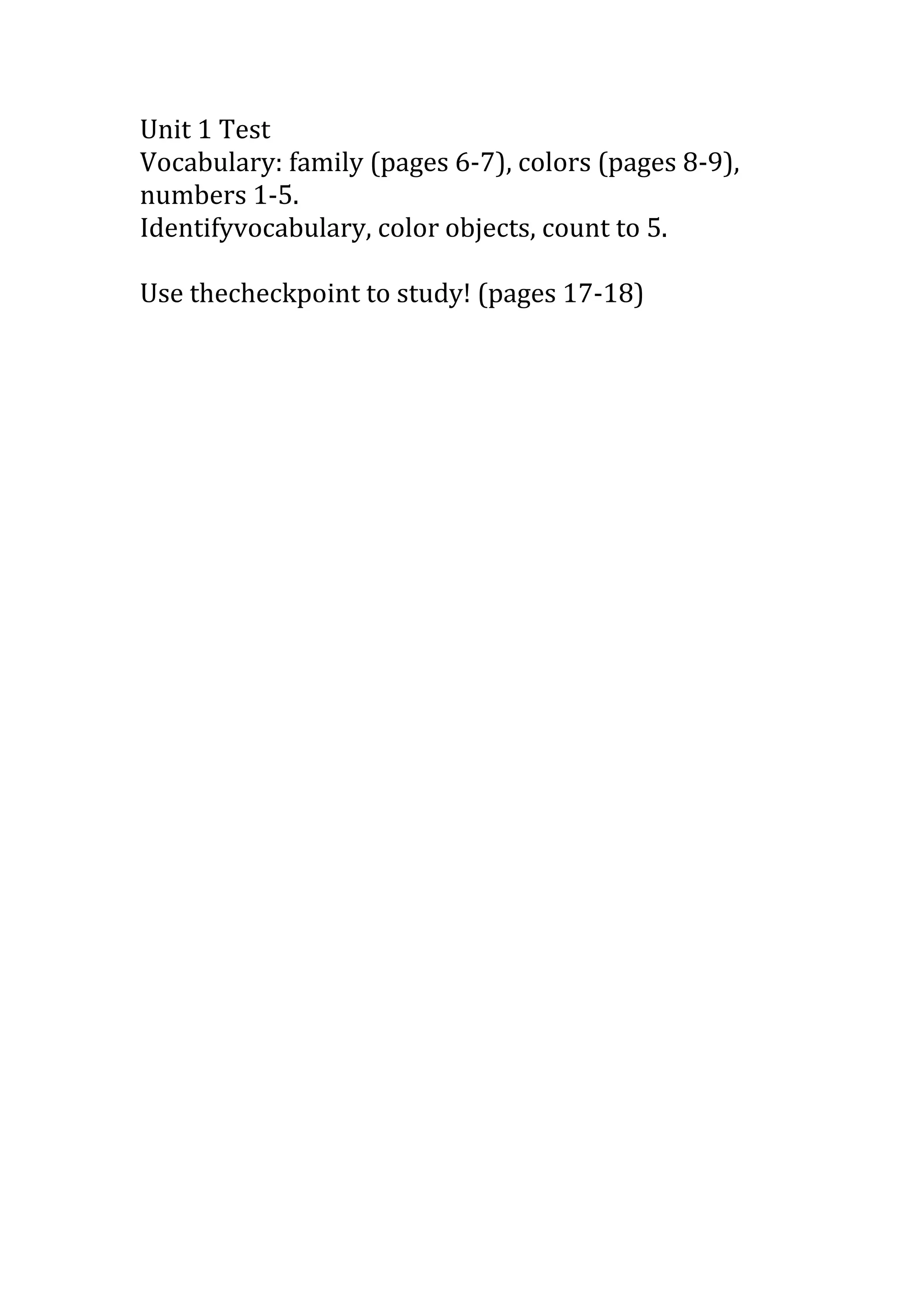 Unit 1 test | DOCX