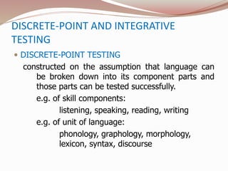 Unit1(testing, assessing, and teaching) | PPTX