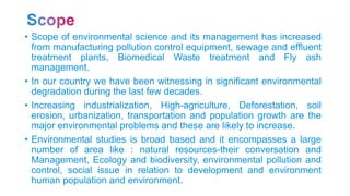 Unit 1 The multidisciplinary Nature of environmental studies.pptx