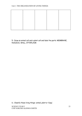 Unit 1 The Organisation Of Living Things | DOC