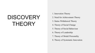 Unit 1: Theories and models of Innovation and Entrepreneurship with ...