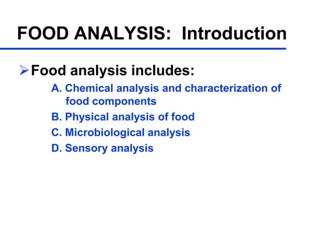 Food Analysis Introduction, Properties and characterization | PDF ...