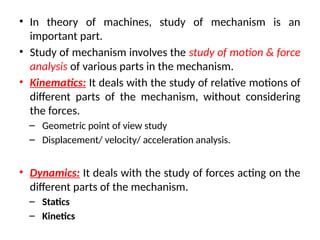 theory of machines of mechanical engineeting | PPT