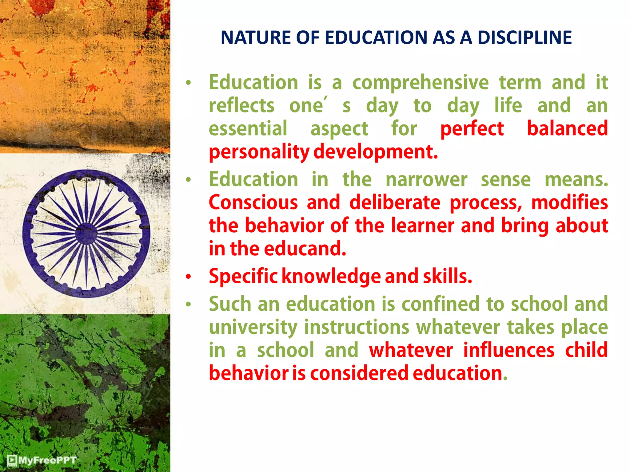 Nature of education as a discipline, types and levels of education | PDF
