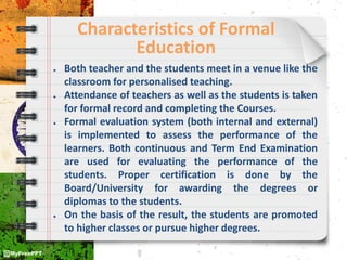 Nature of education as a discipline, types and levels of education | PDF