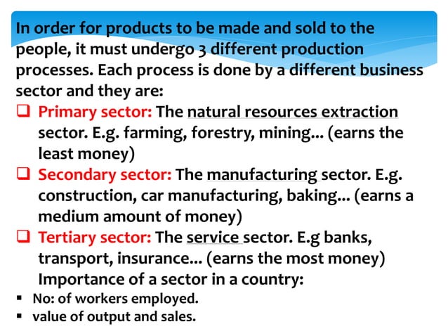 IGCSE Business Studeies Unit 1 understanding business activity ppt ...