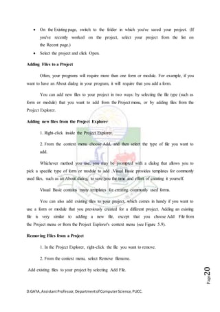 Unit 1 vb study_materials | PDF