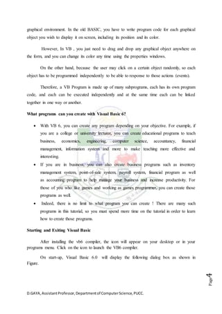 Unit 1 vb study_materials | PDF