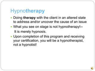 defining hypnosis | PPT
