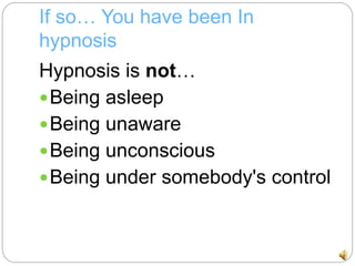 defining hypnosis | PPT