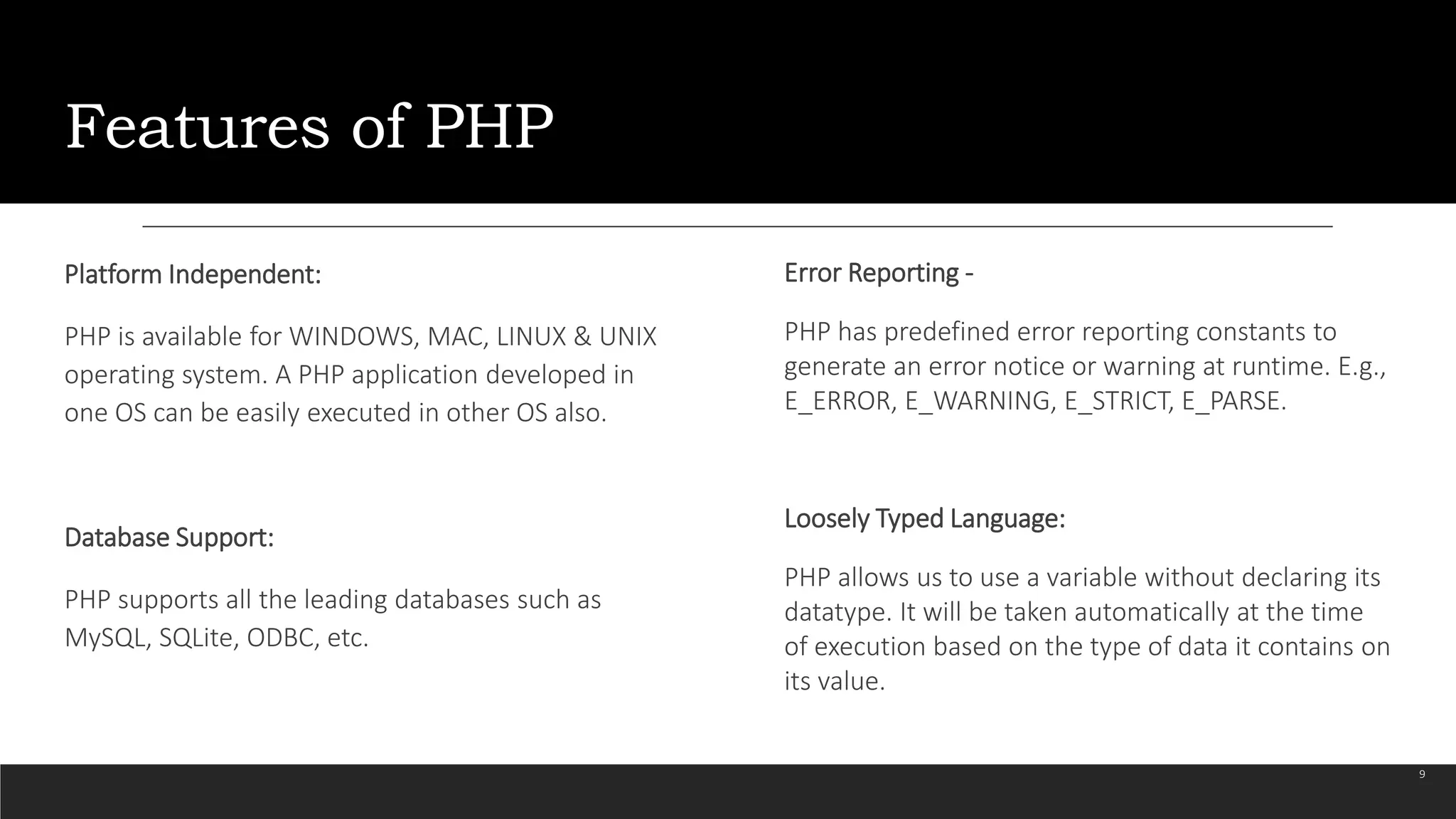 Introduction To Web Programming Using Php Ppt