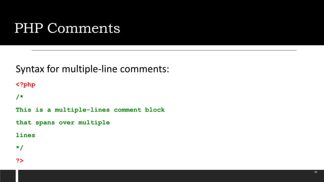 introduction to web programming using PHP | PPTX | Web Development | Internet