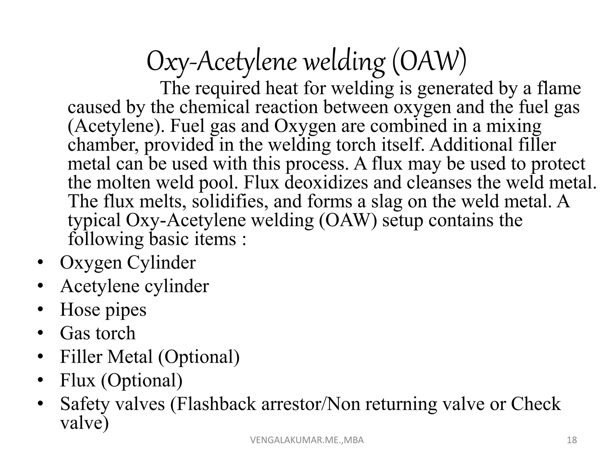 Unit 1 GAS AND ARC WELDING PROCESSES-Fundamental | PPSX