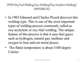 Unit 1 GAS AND ARC WELDING PROCESSES-Fundamental | PPSX