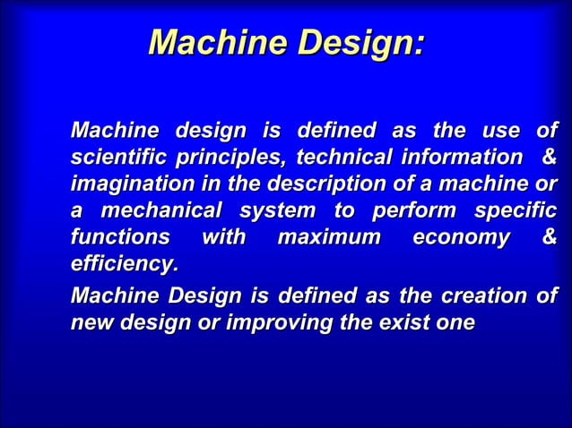 Unit 1 what is machine design | PPT