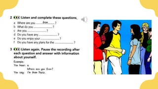 ประกอบการเรียน Unit 1 Where are you from | PPT