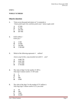 Unit 1 whole nomber | PDF