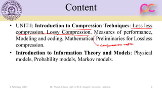 Unit 1 Introduction to Data Compression | PDF