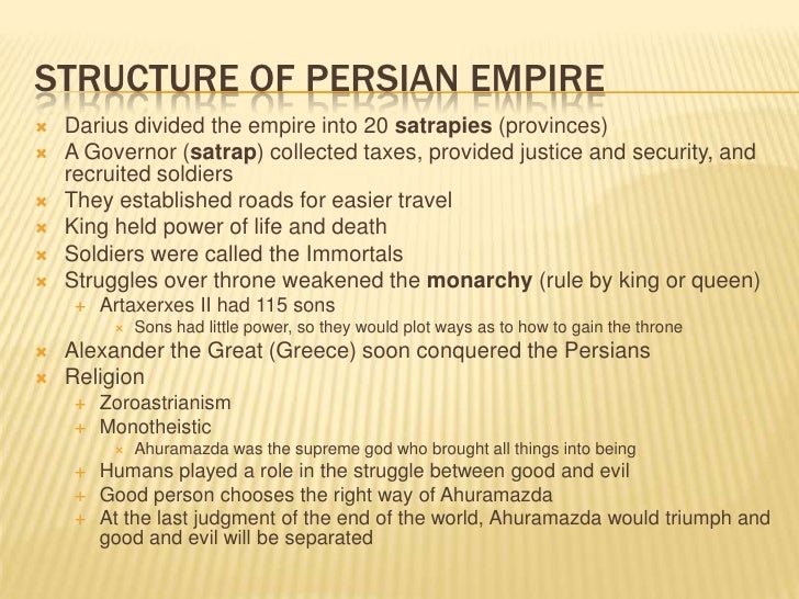 Ancient Persians Government