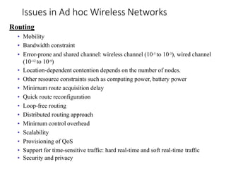 Unit 2 -1 ADHOC WIRELESS NETWORK MOBILE COMPUTING | PPTX