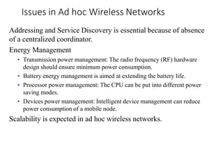 Unit 2 -1 ADHOC WIRELESS NETWORK MOBILE COMPUTING | PPTX