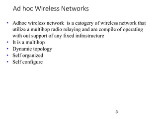 Unit 2 -1 ADHOC WIRELESS NETWORK MOBILE COMPUTING | PPTX