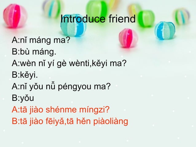 Mandarin Level 1 Unit 2 | PPT