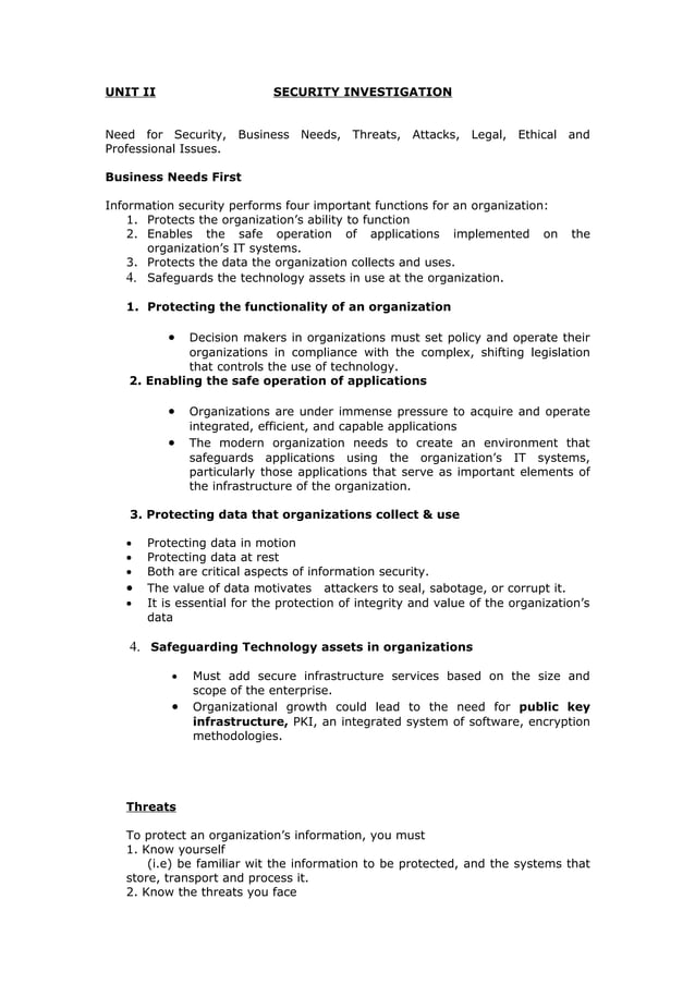 internet securityand cyber law Unit2 | PDF